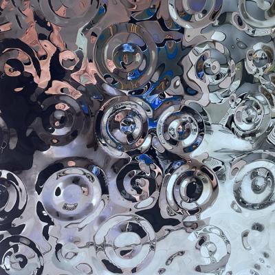 China 201 Stainless Steel Water Ripple Decorative Sheet with 0.65mm Thickness and Black Color Coating for sale