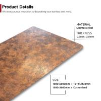 China 304 Grade Stainless Steel Sheet with Rose Gold Coating and 0.65mm Thickness for Retail Space Decoration for sale