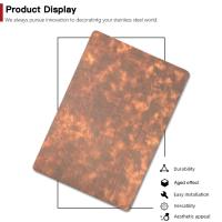 China Fierce Flames Pattern Effect Antique Finish 304 Grade Decorative Stainless Steel Sheet SS Plate for sale