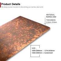 China Fierce Flames Pattern Effect Antique Finish 304 Grade Decorative Stainless Steel Sheet SS Plate for sale