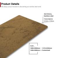China Antique Brass Metal Sheet Four Feet Cross Brushed Bronze Color Coated Decorative Stainless Steel Sheet for sale
