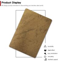 China Antique Brass Metal Sheet Four Feet Cross Brushed Bronze Color Coated Decorative Stainless Steel Sheet for sale