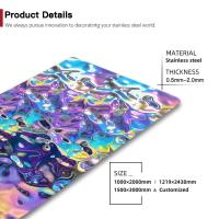 China 304 Stainless Steel Water Ripple Sheet with Mirror Finish and 0.65mm Thickness for Ceiling Decoration for sale