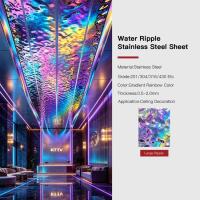 China 304 Stainless Steel Water Ripple Sheet with Mirror Finish and 0.65mm Thickness for Ceiling Decoration for sale