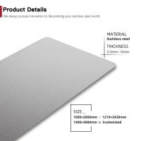 China Food Grade 304 Sandblasted Finish Scratch-Resistant Embossed Stainless Steel Sheet for Kitchen Island for sale