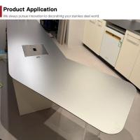 China Food Grade 304 Sandblasted Finish Scratch-Resistant Embossed Stainless Steel Sheet for Kitchen Island for sale