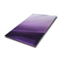 China PVD Purple And Gray Gradient Mirror Polished 304 Grade Decorative Stainless Steel Sheet for Home Decoration for sale