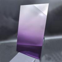 China PVD Purple And Gray Gradient Mirror Polished 304 Grade Decorative Stainless Steel Sheet for Home Decoration for sale
