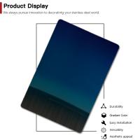 China Mirror SS Sheet,Grade 304 No.8 Mirror Finish Stainless Steel Sheet In PVD Klein Blue Gradient Color Coating for sale