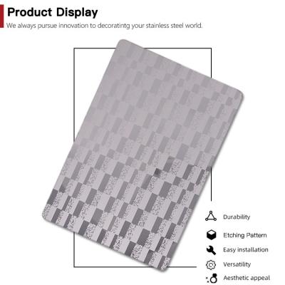 China 201 Stainless Steel Elevator Sheet in 1219x3048mm Size for Decorative Applications for sale