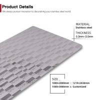 China 201 Stainless Steel Elevator Sheet in 1219x3048mm Size for Decorative Applications for sale