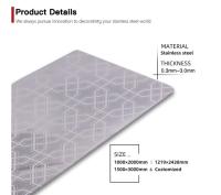 China Elevator Cabin Sheet,304 Mirror Polishing Finish Etching Pattern Stainless Steel Sheet For Elevator Interior for sale
