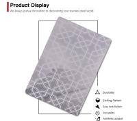 China Elevator Cabin Sheet,304 Mirror Polishing Finish Etching Pattern Stainless Steel Sheet For Elevator Interior for sale