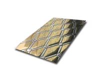 China SS Decorative Sheet,304 Mirror Stamped Finish Double Color Stainless Steel Sheet For Interior for sale