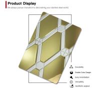 China SS Decorative Sheet,304 Mirror Stamped Finish Double Color Stainless Steel Sheet For Interior for sale
