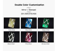 China SS Decorative Sheet,304 Mirror Stamped Finish Double Color Stainless Steel Sheet For Interior for sale