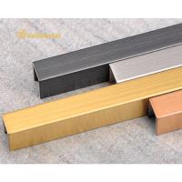 China 304 Decorative U Slot Stainless Steel Tile Trim color Mirror Finish for sale