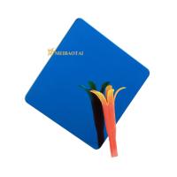 China Mirror Finish PVD Blue Coated Coloured Stainless Steel Sheet 0.65mm Thickness for Decorative Use for sale