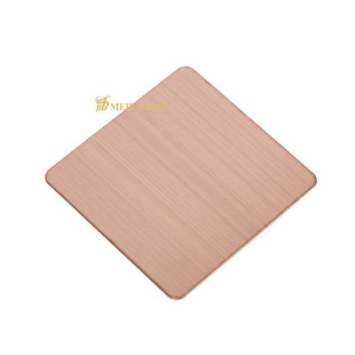 China PVD Coated 430 Grade Hairline Stainless Steel Sheet Panel 1219x2438mm With 8c PVC Film for sale