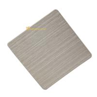 China 0.55mm Thickness Grey Hairline Stainless Steel Sheet with POSCO Material for Kitchen Applications for sale