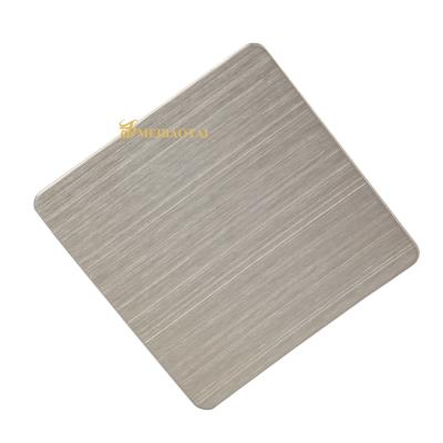 China 0.55mm Thickness Grey Hairline Stainless Steel Sheet with POSCO Material for Kitchen Applications for sale