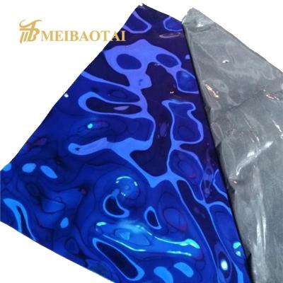 China AISI 4*8FT Stainless Steel Color Sheet Blue Gold Black Silver Mirror For Ceiling Wall for sale