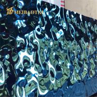 China PVD Blue Coated 304 Grade JIS Standard Water Ripple Stainless Steel Sheet for Decorative Applications for sale