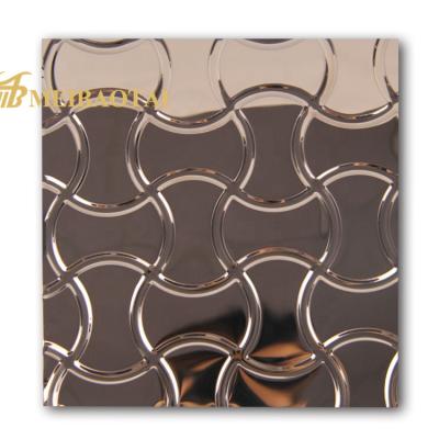China Mirror Polished Diamond Embossed Stainless Steel Sheet with 0.65mm Thickness for Decorative Applications for sale