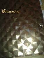 China 201 Stainless Steel Embossed Sheet with Golden PVD Coating and 0.85mm Thickness for Decorative Use for sale