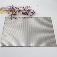 China Silver Mirror Embossed Stainless Steel Panel Four Feet Decorate Wall for sale