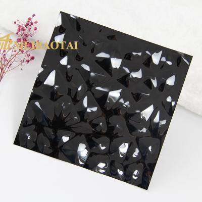 China Black Stamped Embossed Stainless Steel Sheet 0.8 Mm Thickness GB Standard for sale