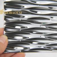 China Bullet Pattern Embossed Stainless Steel Sheet with Double 7C Black And White PVC and 0.65mm Thickness for Wall Cladding for sale