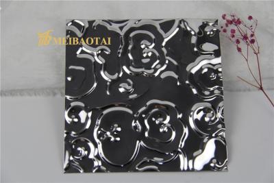 China Stamped Embossed Stainless Steel Sheet with 40 Elongness and Mirror Surface for Walls 0.75mm Thickness for sale