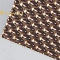 China Rose Color Coated 4x8 Feet Grade 201 Embossed Stainless Steel Sheet for Decorative Wall Panels for sale