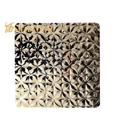 China 201 Stainless Steel Gold Silver PVD Coated 0.85mm Thickness Embossed Stainless Steel Sheet for Decorative Plate for sale