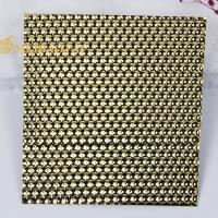 China 0.85mm Thickness Gold Honeycomb Pattern Wall Decorative Embossed Stainless Steel Sheet for sale