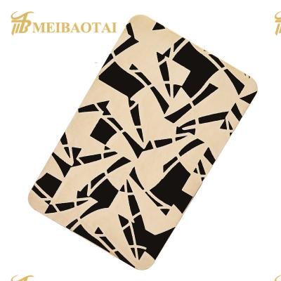 China Etching Patterns Stainless Steel Sheets 1.0mm Thickness Color Coating Plate for sale