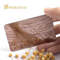 China 201 304 Finished Etched Stainless Steel Sheet 4x8 Feet Slit Edge for sale