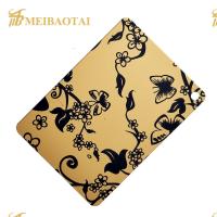 China Pvd Color Coating Mirror Stainless Steel Etched Sheet 1219x2438mm for sale