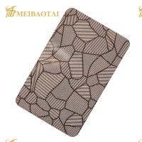 China Rose Gold Black Mirror Etched 304 Stainless Steel Sheet Four Feet for sale