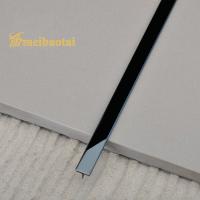 China 304 Stainless Steel Tile Trim with Black PVD Coating and 6mm T Profile for Decorative Edging for sale