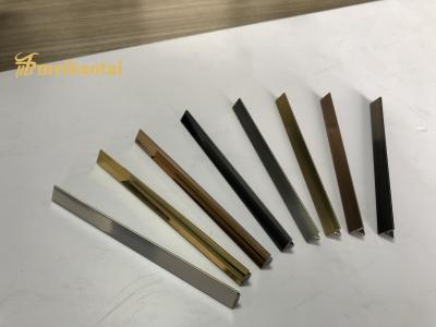 China T Slot Decorative Stainless Steel Tile Trim Color Mirror And Hairline for sale