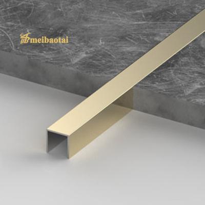 China 304 Stainless Steel U Channel Trim HV200 Hardness With 7c PVC Film for sale