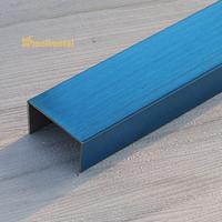 China PVD Blue Stainless Steel Tile Trim 8mm Width 0.85mm Thickness for sale