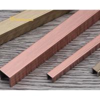 China Rose Bronze Brushed U Shape Stainless Steel Tile Trim for sale