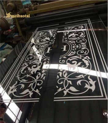 China Flower Etched Silver Coated Elevator Stainless Steel Sheet 1219x2438mm Size SS 304 Sheet for sale