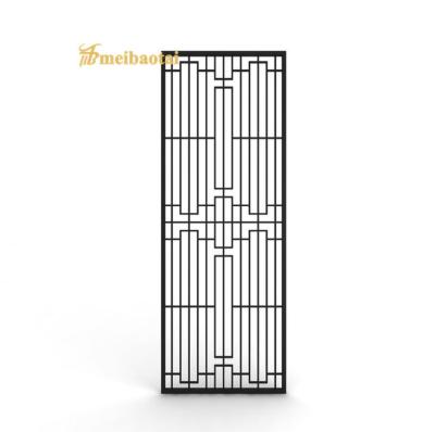 China PVD Black Coated Hairline Design Stainless Steel Room Divider with Customized Size for Home and Hotel for sale