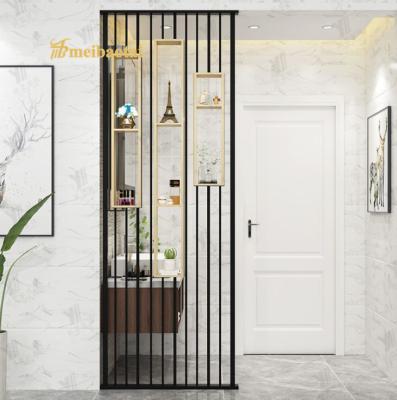 China PVD Black Coated Grade 201 Stainless Steel Room Divider with Customized Size for Home and Hotel for sale