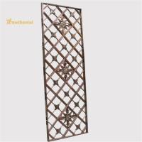 China Bronze Stainless Steel Room Checkered Shape Divider Hotel Decoration for sale