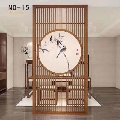 China PVD Color Stainless Steel Room Checkered Shape Divider Hotel Decoration for sale
